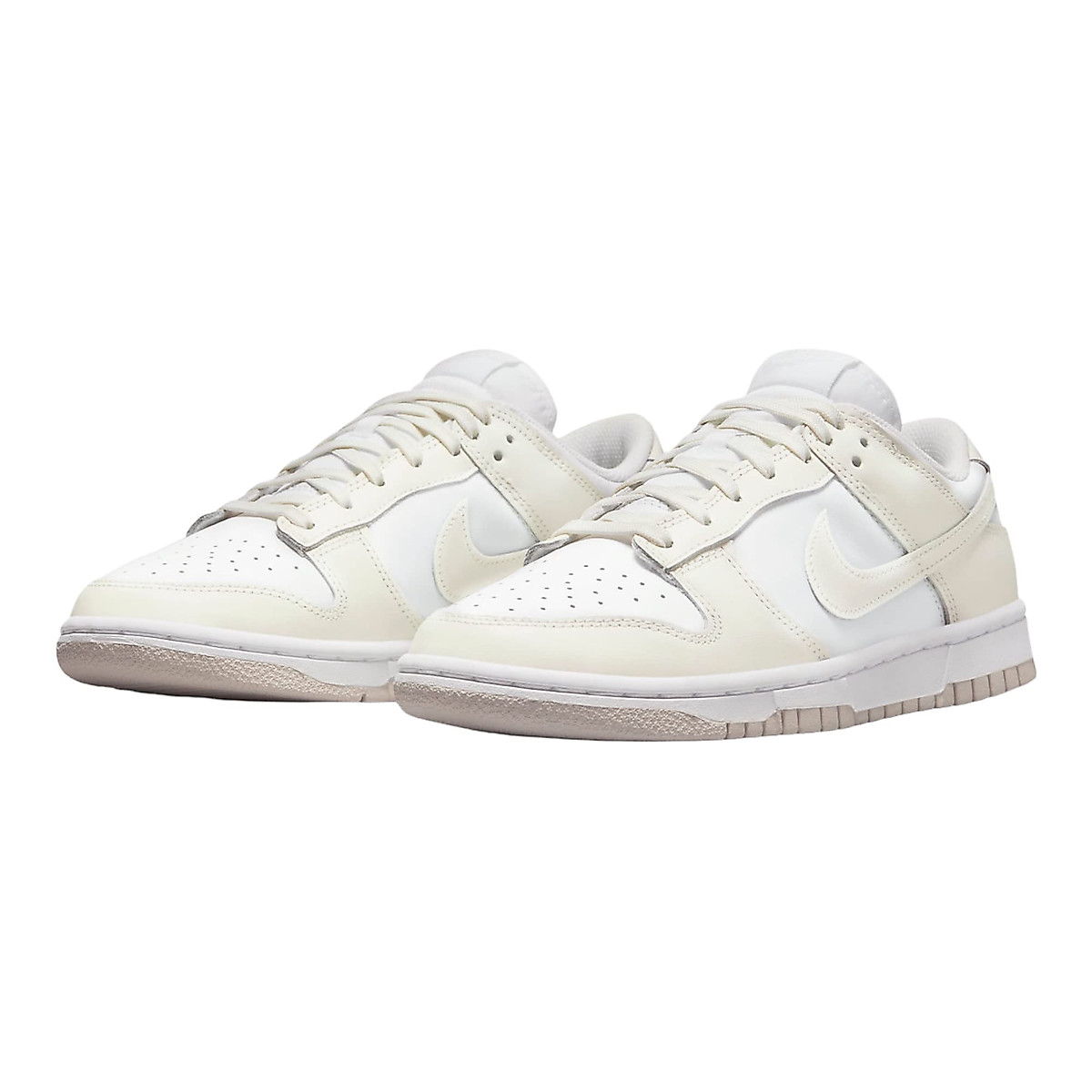 Nike Women's Dunk Low shoes, White/White/White, 7