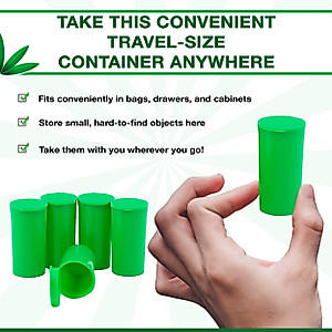 Emerald Mountain Supplier Pop Top Dram Containers | Durable Airtight Multipurpose Storage | Herb and Pill Organizer - 13 Dram (Green, 320 Count (Pack of 1))