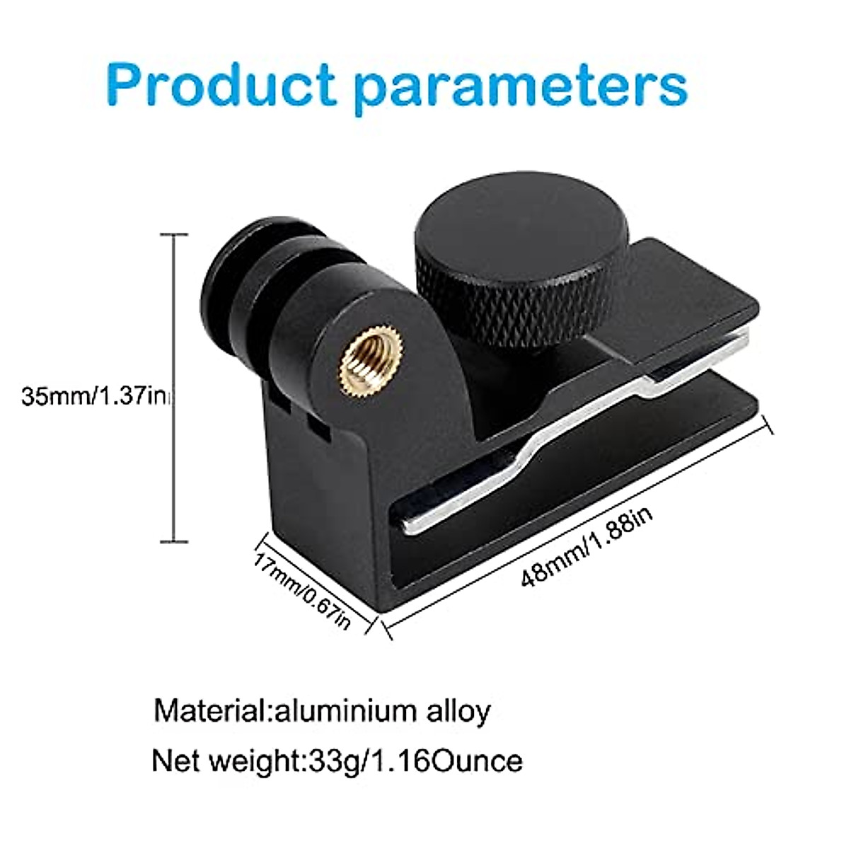 PellKing Baseball Cap Metal Clip Mount Baseball Cap Clamp Quick Release Mount Compatible with GoPro Hero 10 9 8 7 6 5 Black,DJI Osmo Action 2,AKASO and Most Action Cameras