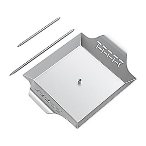 Vertical Skewer Fits for Tacos Al Pastor, Shawarma, Brazilian Churrasco, Whole Chickens, Kabobs, and Many Others,with Removable Spikes (8.5" and 12"),304 Stainless Steel