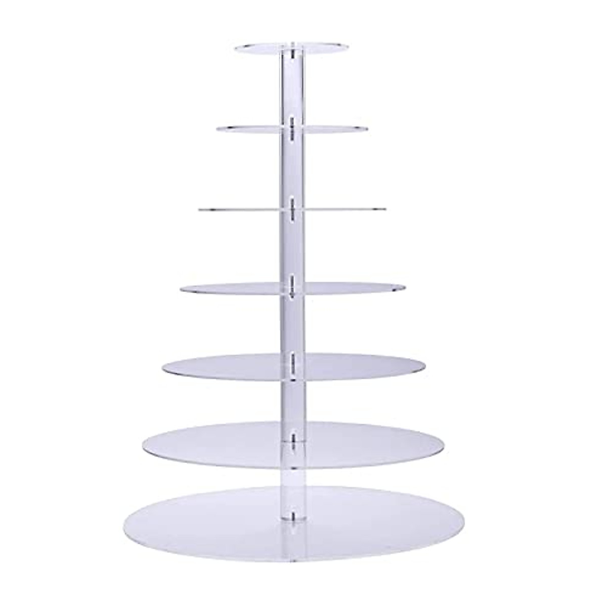 ZXJJ 3/4/5/6 Tier Clear White Round Cup Cake Stand Acrylic Cupcake Stand Supplies Display Tower Wedding Birthday Party Decoration (5 Tiers)