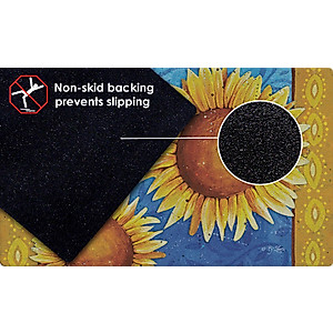 Toland Home Garden 800017 Sweet Sunflowers Summer Door Mat 18x30 Inch Flower Outdoor Doormat for Entryway Indoor Entrance