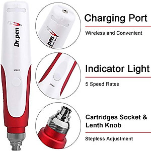 Professional Electric Derma Auto Pen Dr.Pen Ultima N2 Microneedling Pen with 22Pcs 12Pin/36Pin Cartridges 0.25mm