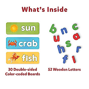 Skillmatics Ready to Spell - Educational Toy for Preschoolers, Stage-Based Learning to Improve Vocabulary & Spelling, Gifts for Ages 4 to 7