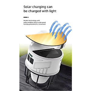 500LM, Battery Lanterns, Solar Flashlight Lantern, Solar Lanterns Outdoor Rechargeable led Light, Rechargeable Camping Lantern, IPX4 Waterproof,Emergency Power Bank, Outdoor, Hiking, Fishing