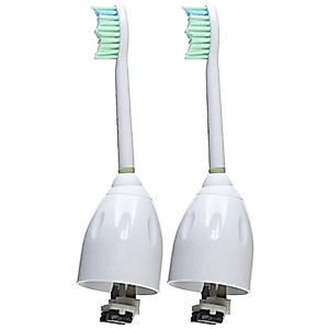 Philips Sonicare Genuine E-Series Replacement Toothbrush Heads, 2 Brush Heads, White, Frustration Free Packaging, HX7022/30