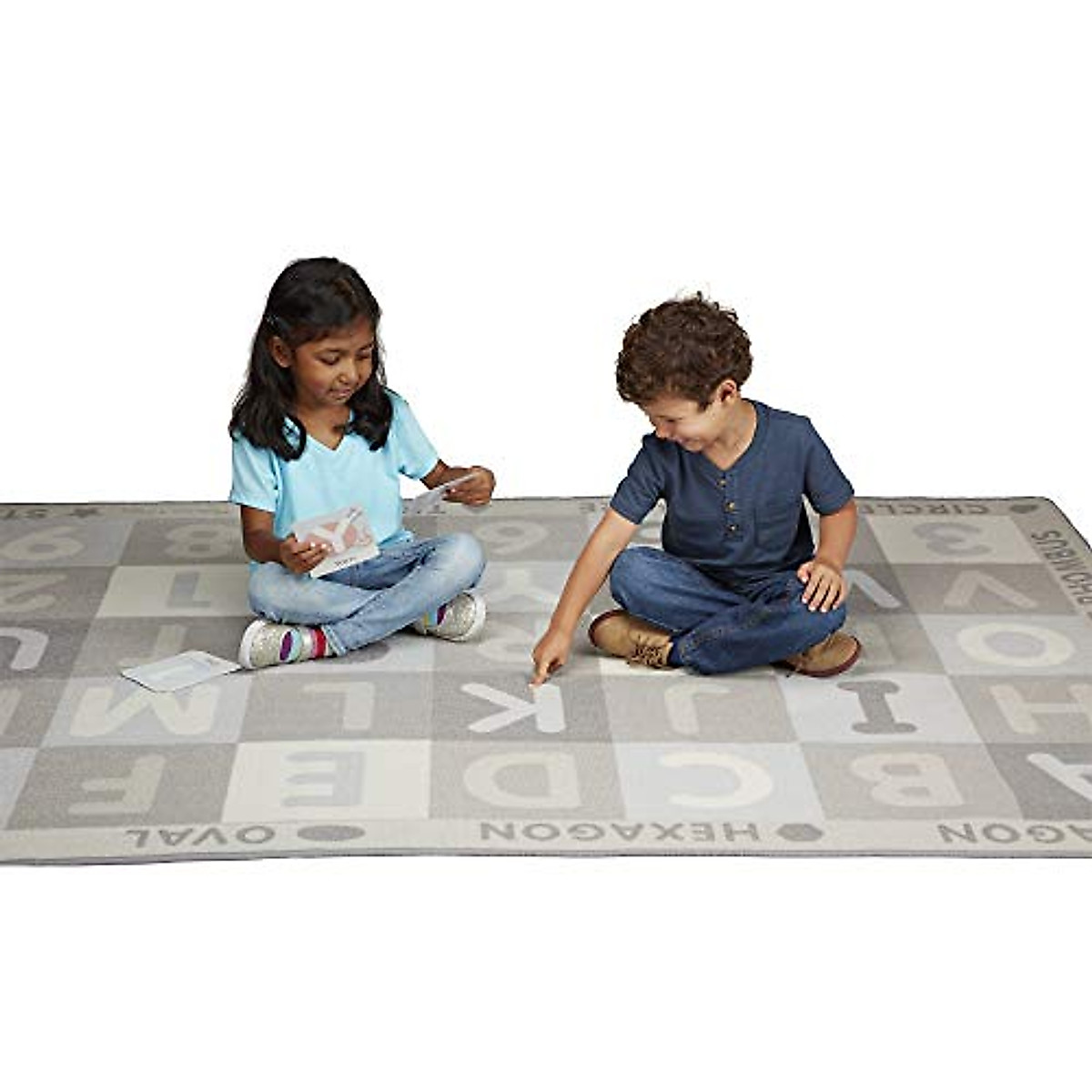 Melissa & Doug Jumbo ABC-123 Rug - Neutral