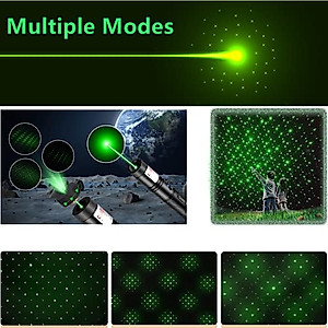 AULKERY Green Laser Pointer High Power, Strong Laser Pointer High Power, 10000 Feet Long Range Laser Pointer with Star Cap for Projecto Presentations