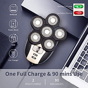 SAILHOME Electric Razor for Men- Upgrade 5 in 1 Shavers Bald Head Shaver Grooming Kit- Multifunctional Shavers- Wet & Dry Razor- Cordless Waterproof Beard Trimmer- USB Rechargeable (Big), Gray