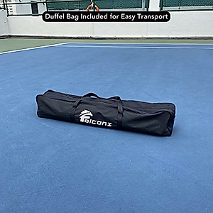 Falconz Regulation Size Pickleball Net for Outdoor and Indoor - Portable 22 Feet Long Net with Steel Frame and PE Netting - Carry Bag Included