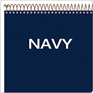 AMPAD Gold Fibre Project Planner, Top-Wire Bound, 8-1/2" x 11-3/4", Project Rule, Navy Cover, 70 Sheets (20-815) , White