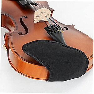 ERINGOGO 7 Pcs Violin Chin Rest Violin Stand Violin Shoulder Pad Violin Chin Cloth Violin 4/4 Violin Shoulder Rest Pad Violin Chin Mat Violin Mute Violin Supplies Cotton Pad Foldable Rubber