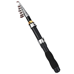 RiToEasysports Fishing Rod,Portable Short Pole Small Sea Pole Ice Fishing Rod Mini Sea Fishing Tools Comfortable and Non-Slip(1.7m)