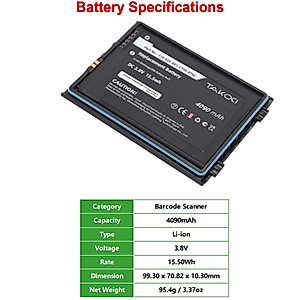 Youejoeq Replacement for Honeywell CT45 CT45XP CT40XP configurations with Metal Battery Latch Button,Fits Part NO.CT50-BTSC 318-055-067 318-055-H67 318-055-D67 Barcode Scanner