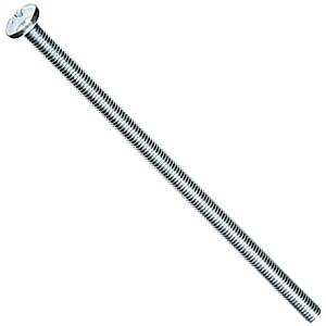 Small Parts Steel Pan Head Machine Screw, Zinc Plated, Meets ASME B18.6.3, #2 Phillips Drive, #10-32 Thread Size, 4" Length, Fully Threaded, Imported (Pack of 10)