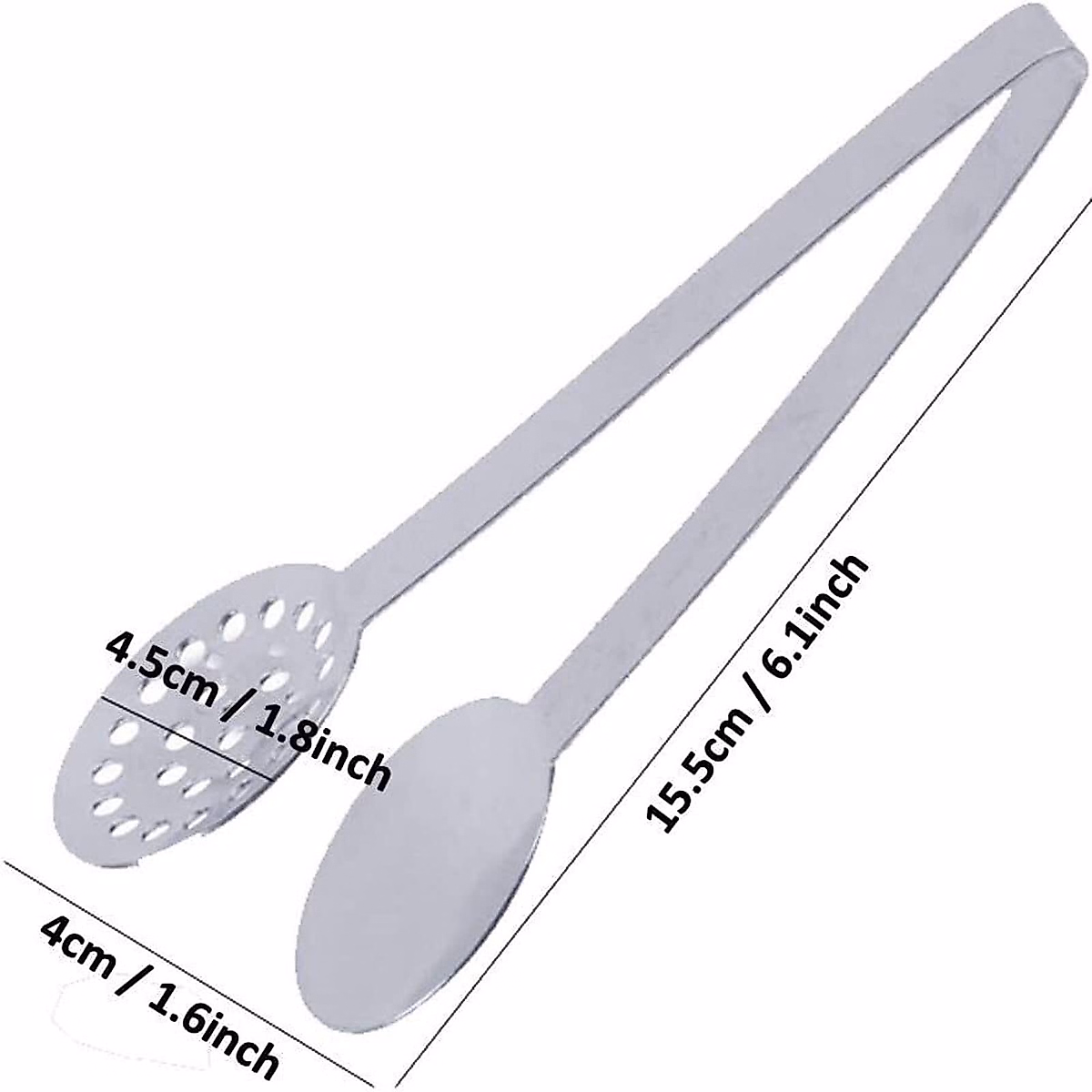ACSONS ice Tongs Teabag Holder Grip Stainless Steel Tea Bag Tongs Strainer Clip Tea Bag Squeezer for Loose Tea Gripping Ice Cubes Loosing Leaf