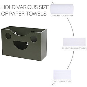 Paper Towel Dispenser Countertop or Wall Mount by HTB, Manual Bamboo Paper Hand Towel Holder Compatible with Trifold，C Fold, Z Fold, Multifold Paper Towels for Bathroom, Kitchen, Office
