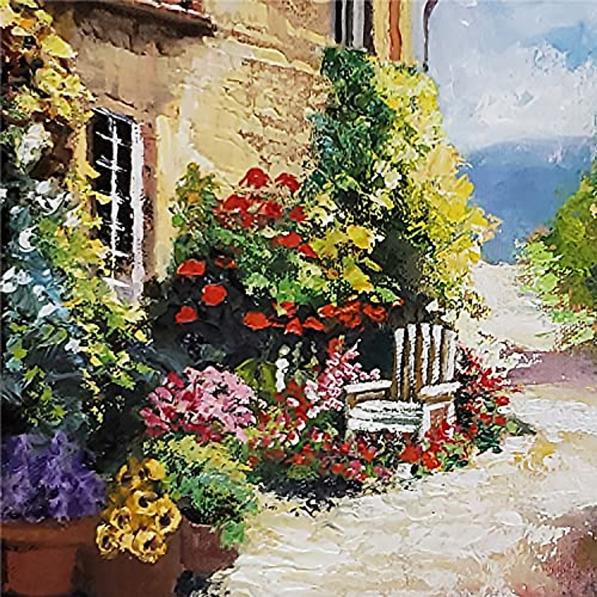 SOLD - Old Garden Chair - Tuscany Italy by Internationally Renowned Painter Yary Dluhos