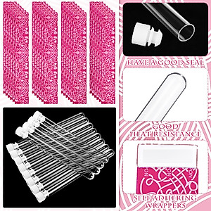 Copkim 38 Pcs Tampon Flask Set Included Tube Flasks for Women Flask Containers Tampon Reusable Wrappers Funnels for Cruise Event(Stylish Style)