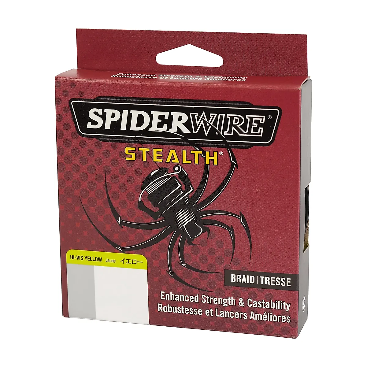 SpiderWire Stealth® Superline, Hi-Vis Yellow, 50lb | 22.6kg, 300yd | 274m Braided Fishing Line, Suitable for Freshwater and Saltwater Environments