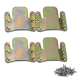 GOZOLA Gizhome 4 Pack/2 Pairs Universal Sectional Connector Brackets, Non Sliding Sofa Fastener for Sectionals Pieces, Color Zinc-Plated