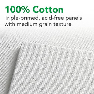 Daler-Rowney Simply White Canvas Panels Set, 8" x 10", 3-Pack