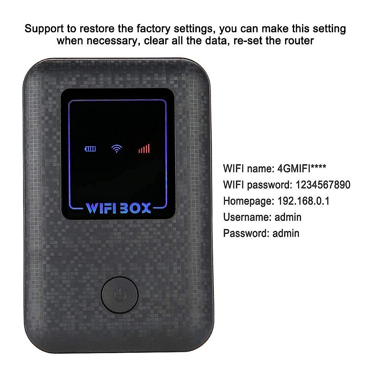 4G LTE Mobile Hotspot Device, Box-high Speed-2100Mah-can Connect up to 10 Users-USB Charging Portable 4G Router,Suitable for Mobile Phones,Laptops,etc.(T1)