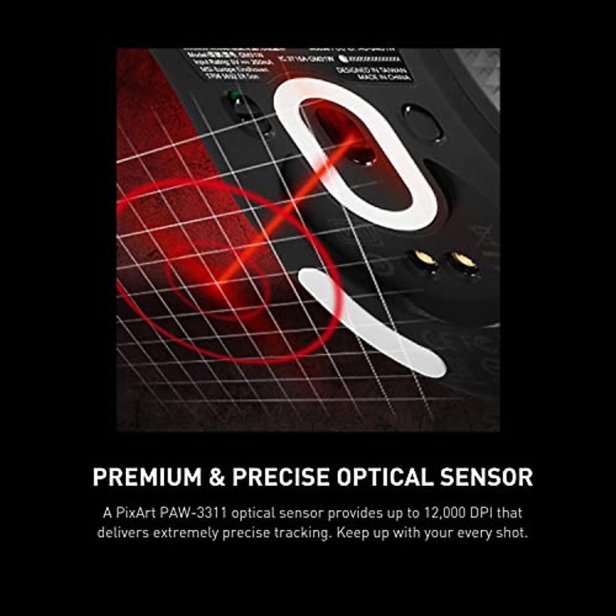 MSI Clutch GM31 Lightweight Wireless Ergonomic Gaming Mouse & Charging Dock, 12K DPI Optical Sensor, 60M Omron Switches, Fast-Charging 110Hr Battery, RGB Mystic Light, 5 Programmable Buttons, PC/Mac