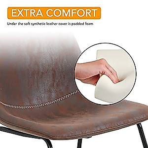 FDW Fashion Barstools,Bar stools Set of 2 Bar Stool Counter Height bar stools Chairs Kitchen Stools with Back Island Chairs for Kitchen/Dining Room,Brown (37Inch)