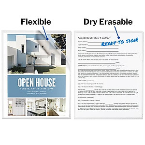 Dunwell Clear Plastic Project Sleeves (6 Pack), 8.5x11" Letter Size, Clear File Folders, L-Type Clear Document Folder, Transparent Folder, See Through Project Sleeves, Acid-Free Poly, Archival Quality