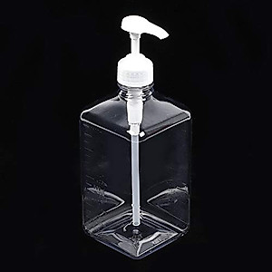 LIZEALUCKY Squeeze Bottle 1600ml Simple Pressure Pump Bottle Empty Syrup Tomato Sauce Condiment Container Reusable Squeeze Bottle