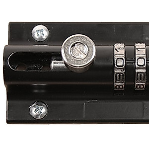 Combi-Bolt CB2000-BLK 4-Dial Combination Sliding Bolt Lock with Black Finish, Child-Proof Your Home and Secure Your Home, Easy to Install