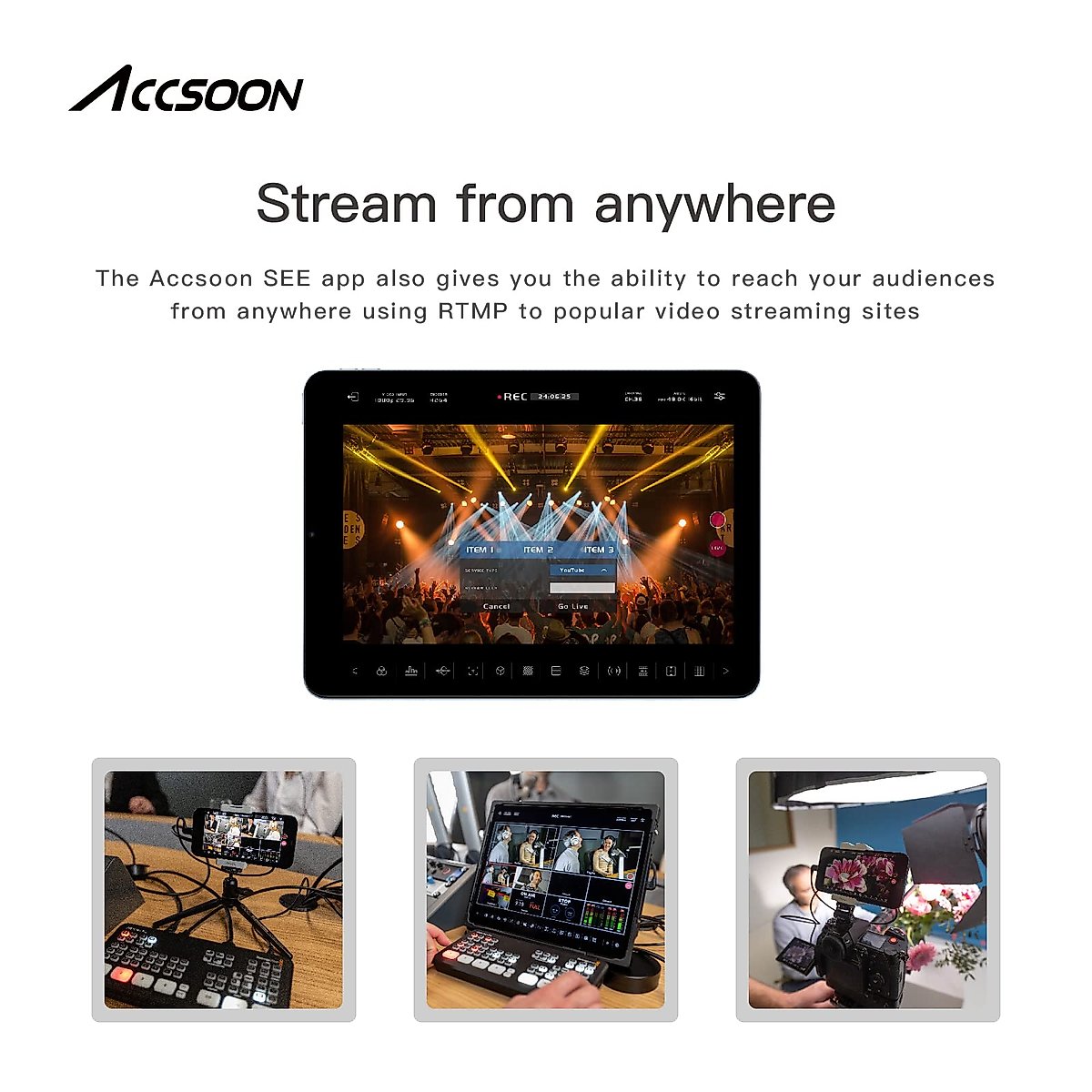 Accsoon SeeMo HDMI to USB C Video Capture Adapter for iPhone and iPad,Support 1080P 60FPS Video & Real-Time Monitoring/Streaming/Recording,iOS 12.0 or Later iPhone/iPad Adjustable