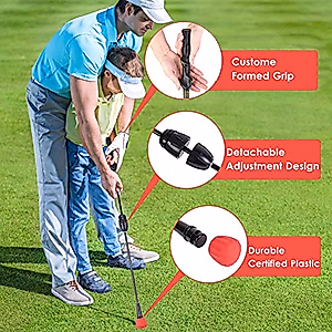 Golf Swing Trainer Aid, Golf Training Stick, Improve Swing Speed and Develops Lag, With 6 Adjustable Power Levels Control, for More Power to Hit Every Club Further, Corrective Grip Right-handed (42)