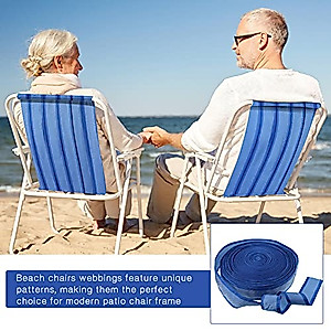 2.25 Inch x 328 Feet Lawn Chair Webbing Blue Patio Chair Webbing Replacement Kit Lawn Furniture Re Webbing