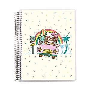 Erin Condren 7" x 9" Spiral Bound Notebook Productivity - Hello Kitty Cruisin - 160 Page Notebook. 80 lb. Thick Mohawk Paper Lay Flat Scheduling, Focus & Time Management Planner