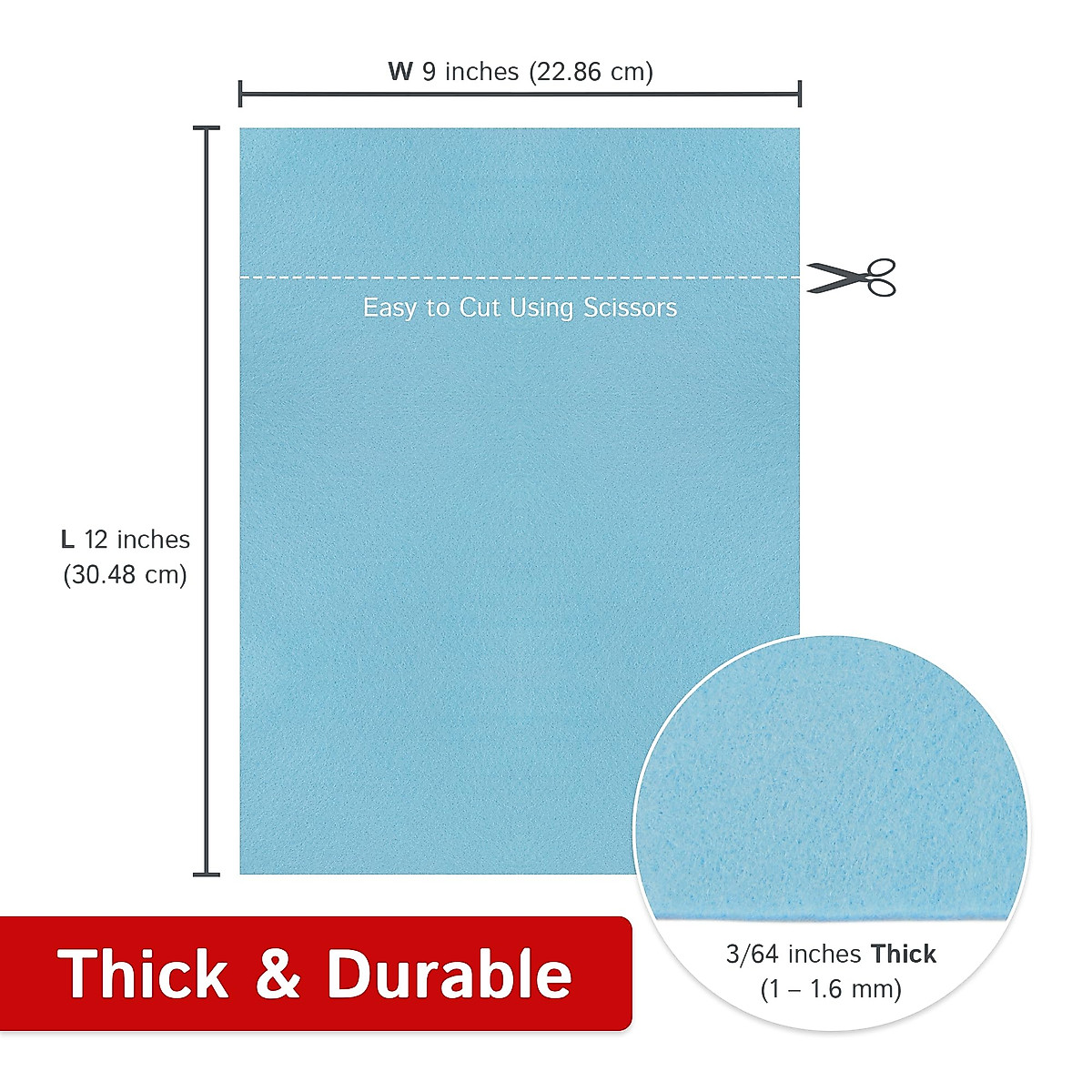 The Felt Store Craft Felt Assorted Sheets - 9" x 12" - 25-Piece Pack- Craft Fabric for DIY Arts & Crafts, Decorations - Soft and Durable Craft Felt - Crafting & Embroidery Material – Charcoal