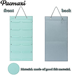 Hanging Baby Girl Headbands Storage Organizer, Newborn Headbands and Bows Holder(Smal 12 Snap Band, Mint Green)