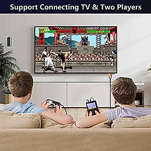 Retro Handheld Game Console with 500 Classic FC Games, Portable Retro Video Game Console, 3-inch LCD Screen and Add-on Controller, Handheld Game Console Supports Connection to TV and Two Players