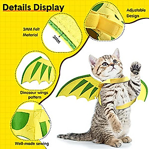 4 Pcs Halloween Pet Costume Spider Dragon Bat Butterfly Dog Costume Adjustable Adhesive Cosplay Bat Wings for Small Dogs and Cats Funny Cat Dog Costume Halloween Party Supply
