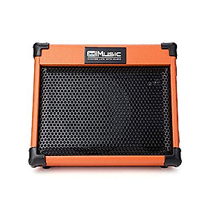 Acoustic Guitar Amplifier, 20 Watt Bluetooth Amp for Guitar Acoustic with Reverb Chorus Effect, 3 Band EQ（Including Microphone and Audio Cable）