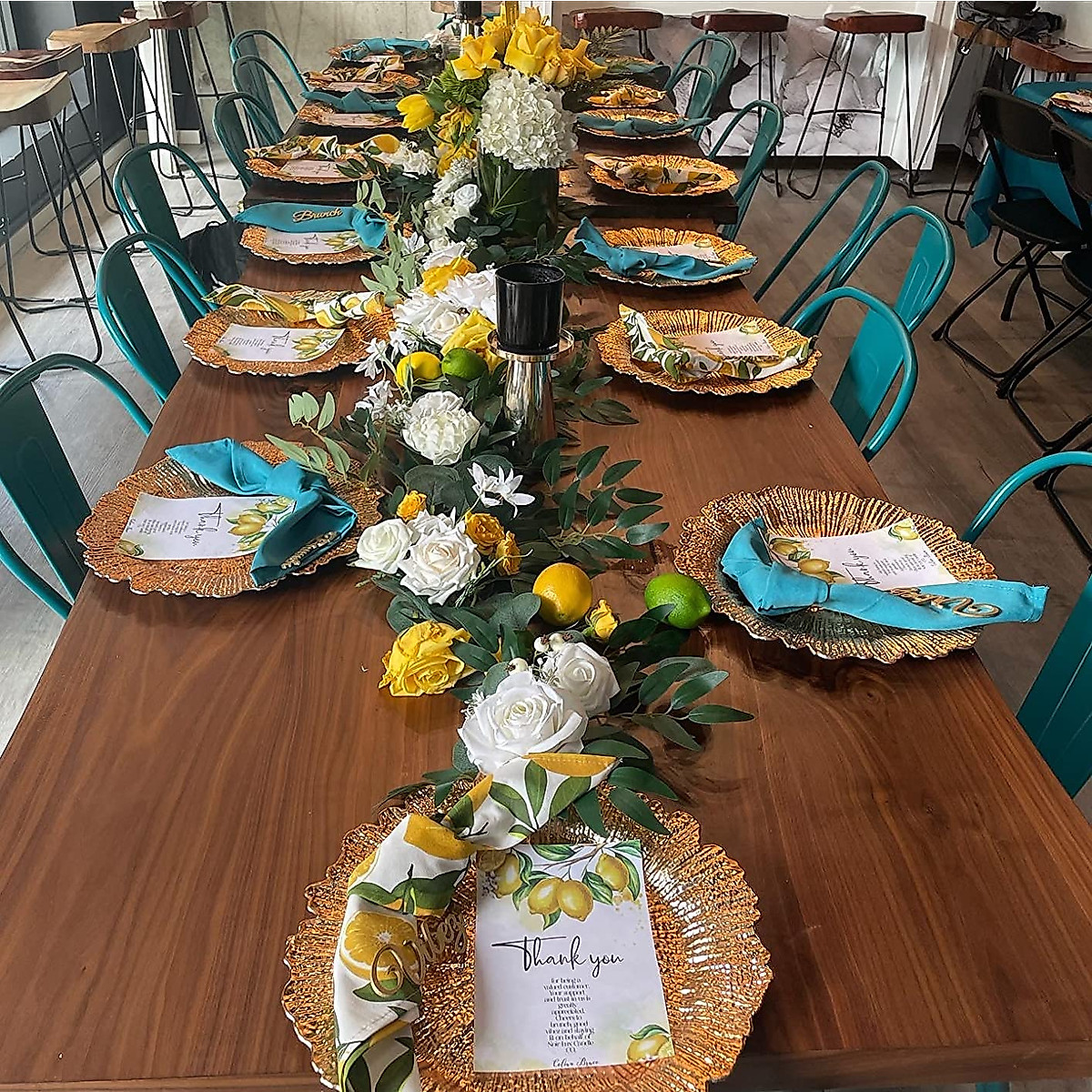 Ms Lovely Plastic Reef Charger Plates Glossy Finish - Set of 6 - Thick and Reusable - White