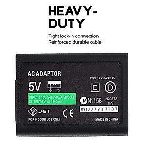 Wiresmith AC Power Adapter Charger and Data Sync Cable for Sony PS Vita 1000