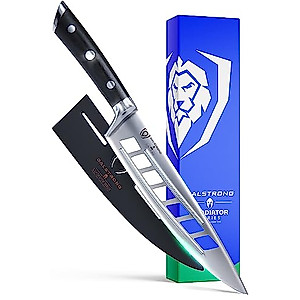 Dalstrong Vegetable Chef Knife - 8 inch - Gladiator Series Elite - Forged High Carbon German Steel - Full Tang - Black G10 Handle - w/Sheath - NSF Certified