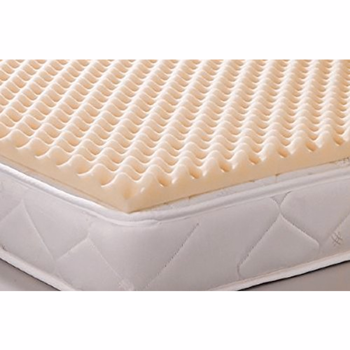 Geneva Healthcare Egg Crate Convoluted Foam Mattress Pad 2" Topper - 2" x 56" x 72"