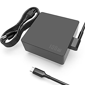 USB C Laptop Charger 100W Fast PD Type C AC Power Adapter for ASUS ROG Flow Z13 X13 Lenovo ACER HP MacBook Pro/Air and More, USB-C DC 5V-20V 3.0A-5.0A,Universal Chromebook/Gaming Laptop Power Supply