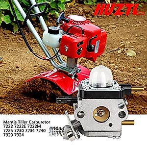 Huztl Carburetor for Mantis Tiller 7222M 7222 7222E 7225 7230 7234 7240 7920 7924 C1U-K54A Carb for Echo TC-210 HC-1500 Cultivator Parts