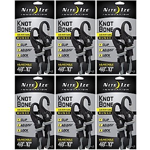 Nite Ize KnotBone Adjustable Bungee #9 (6-Pack)