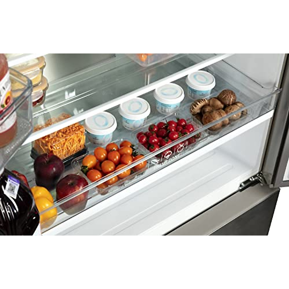 Hamilton Beach HBF2067 French Door Full Size Refrigerator with Freezer Drawer, 20.3 cu ft, Stainless Steel