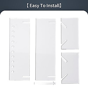 MoyRetty Clear Acrylic Desktop Bookshelf - Modern Book Storage Organizer with Tilted Shelves for Office and Home, Display Rack for CDs/Magazines/Books Style V